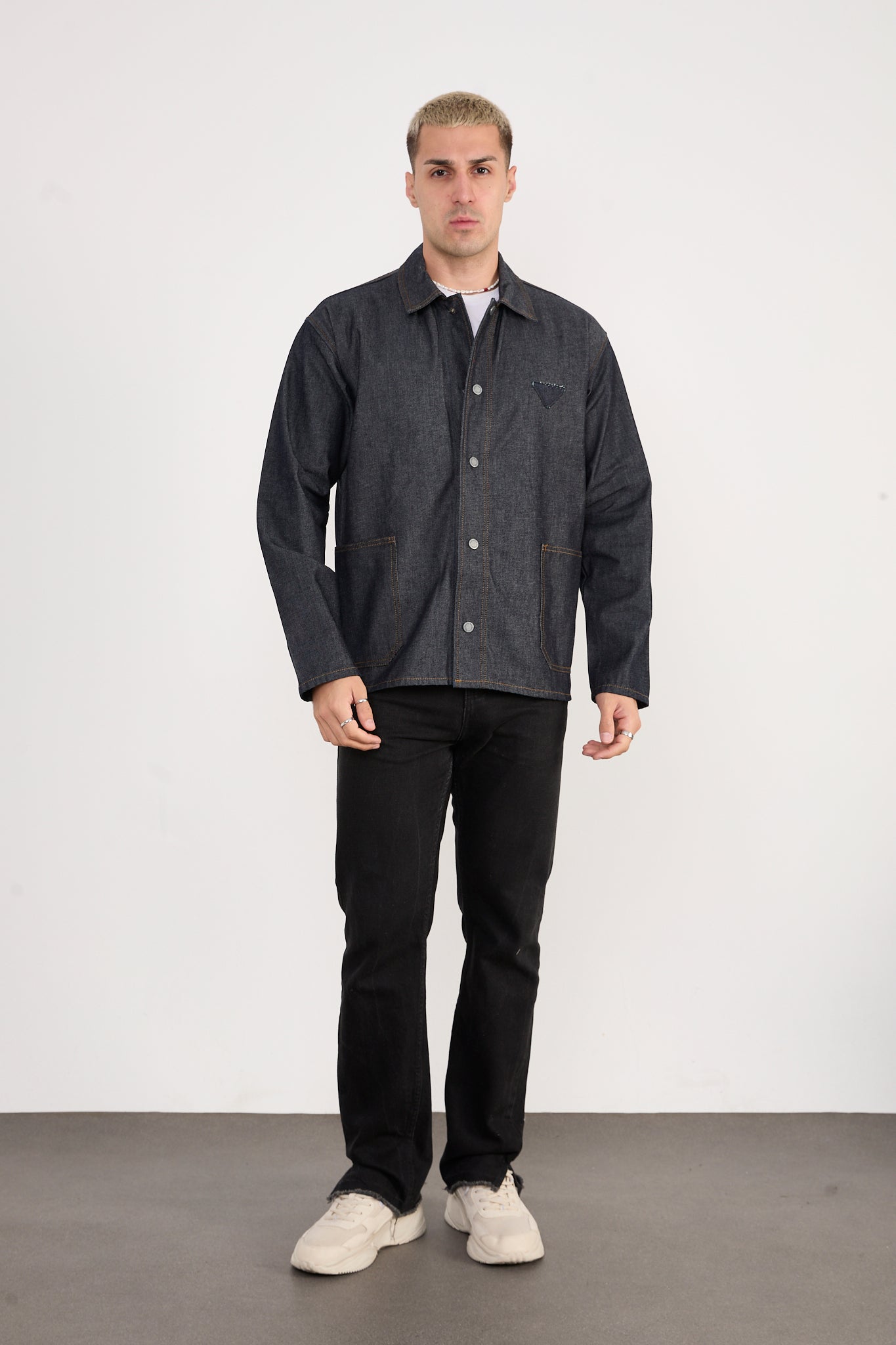 Men’s Dark İndigo Denim Jacket | Modern Fit UK ROCQERX – ROCQERX UK